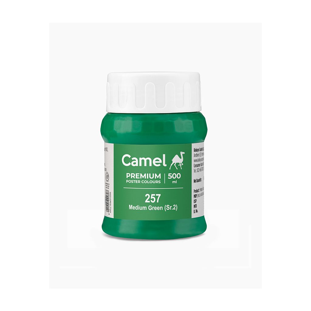 Camel Premium Poster Colours 500 ML - Medium Green