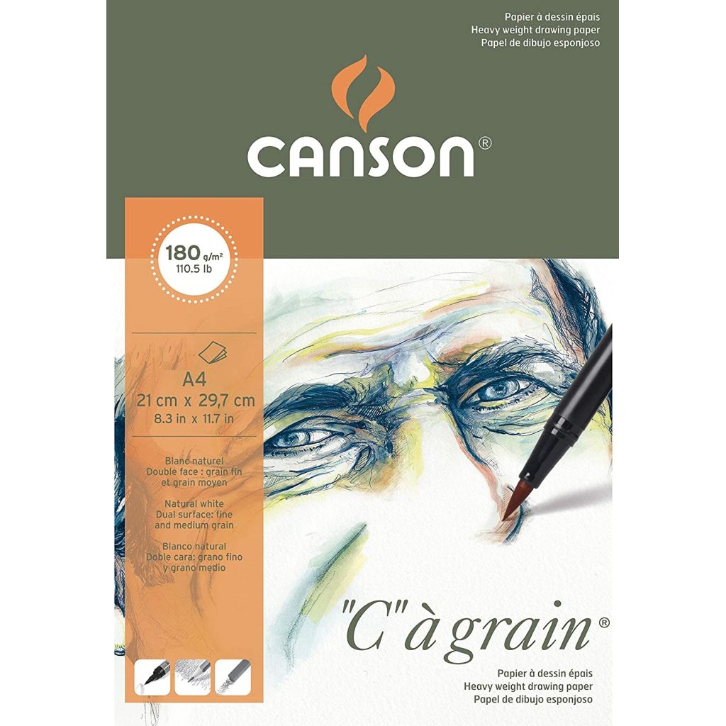 Canson C a' Grain 180 GSM A4 Poly Pack - 10 Sheets | Art Lounge