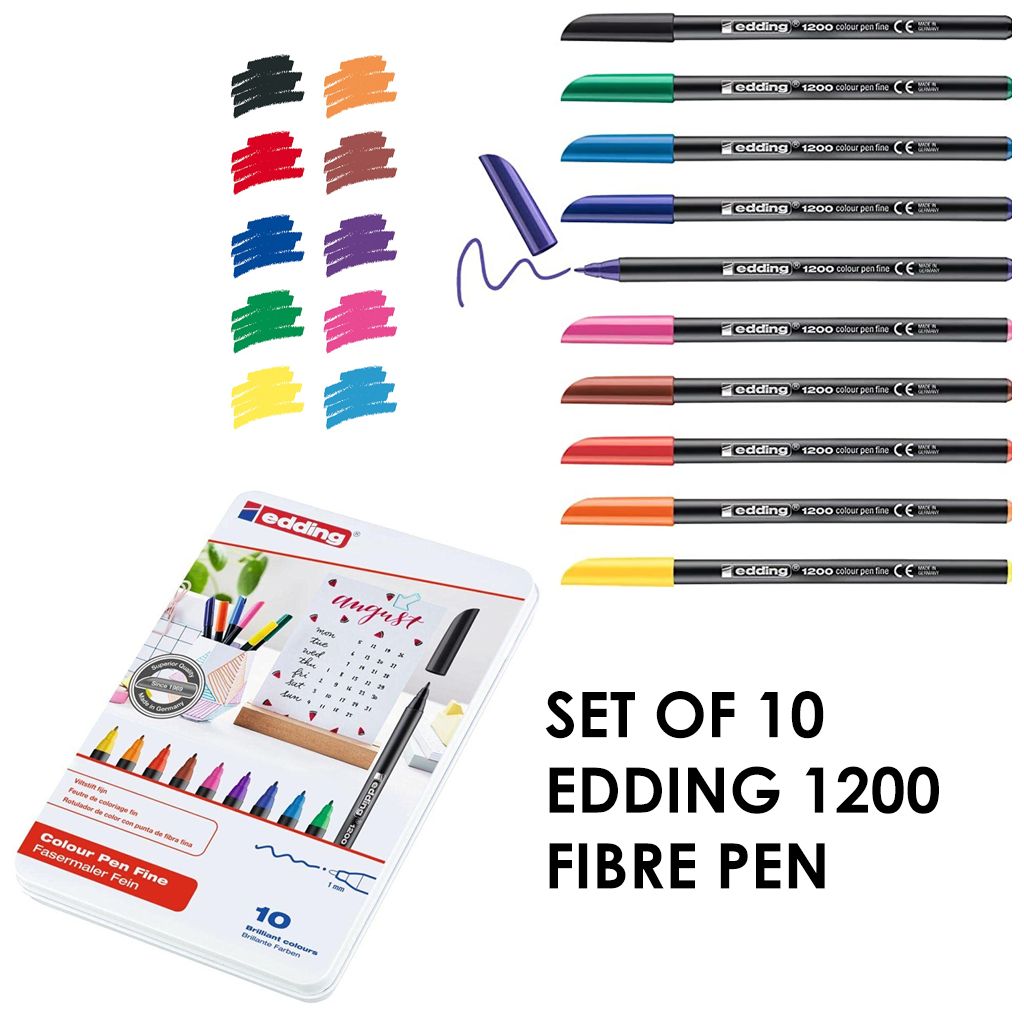 Edding 1200 Coloured Finer Pens - SETS | Art Lounge