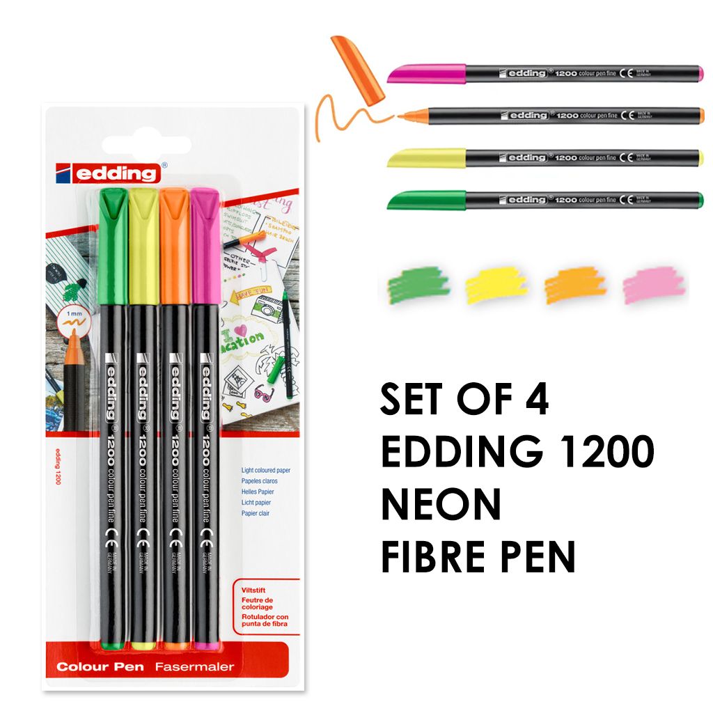 Edding 1200 Coloured Finer Pens - SETS | Art Lounge