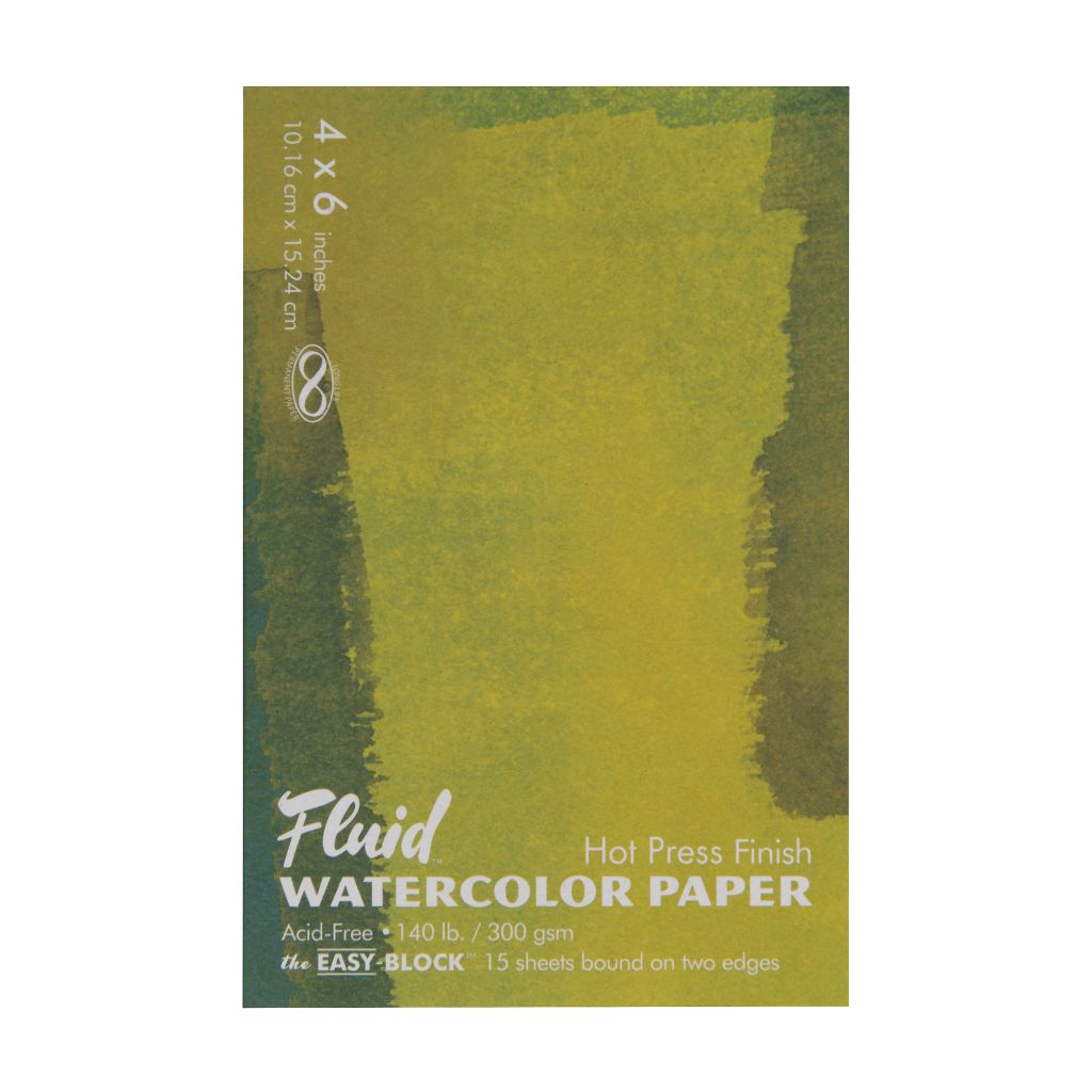 Speedball Fluid Watercolour Paper - Smooth 300 GSM - 4 x 6" Easy Block