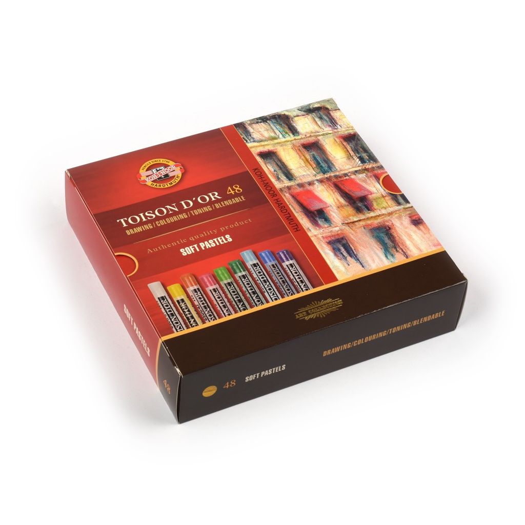 Koh-I-Noor Toison D'Or Soft Pastel - Set of 48 - Assorted Colour | Art ...