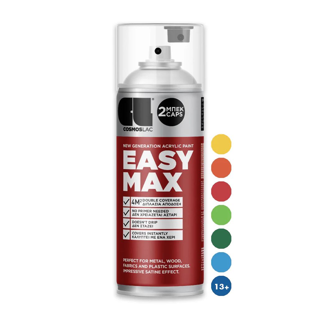 Cosmos Easy Max Acrylic Paint Spray 2 Caps | Art Lounge