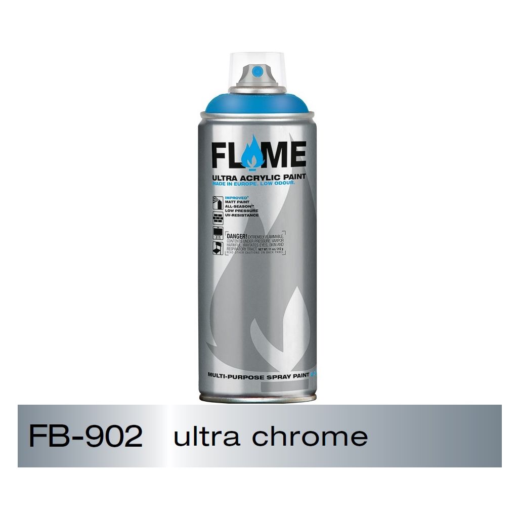 Flame Blue Spray Paint 400 ML Ultra Chrome | Art Lounge