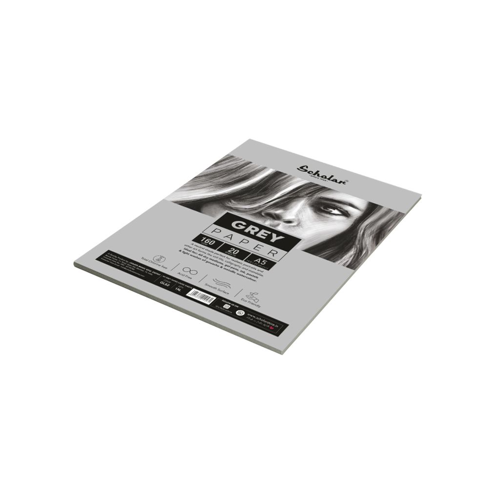 Scholar Artists' Toned Paper Gravel - Grey Smooth 170 GSM Paper | Art ...