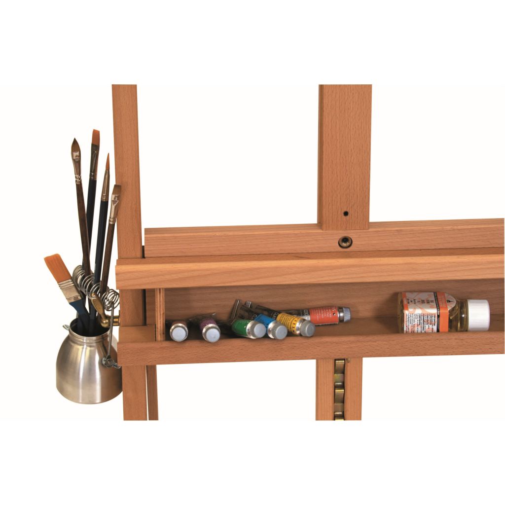 MABEF Beech Wood Basic Studio Easel H Frame with Tray | Art Lounge