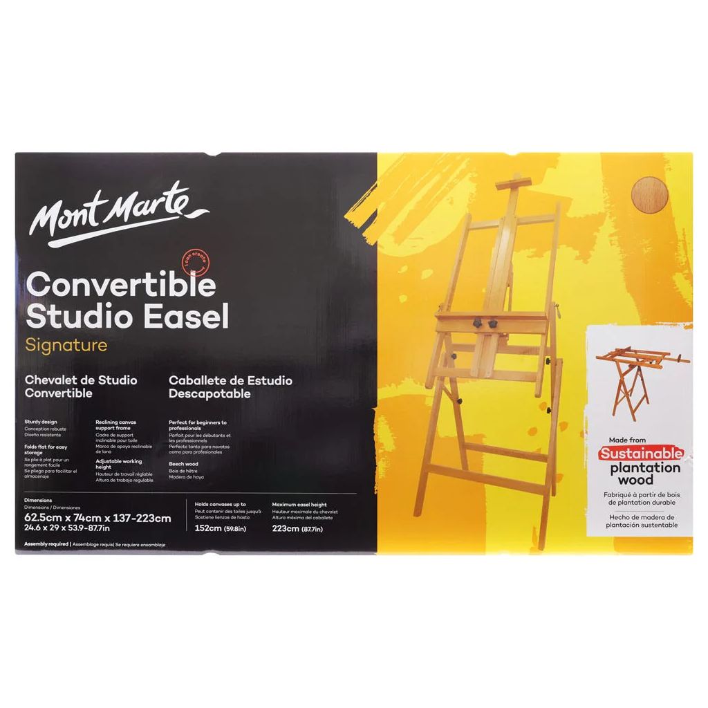Mont Marte Beech Wood Signature Convertible Studio Easel | Art Lounge