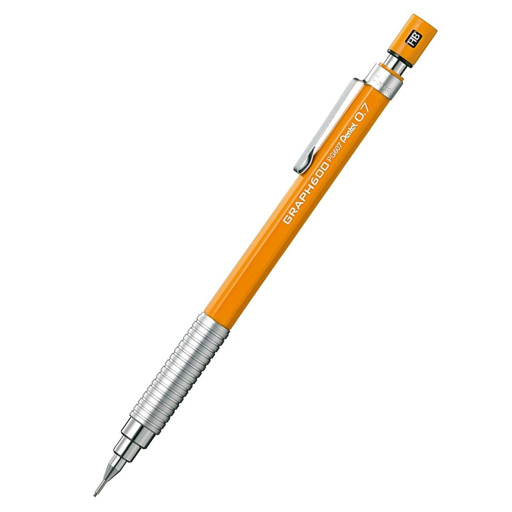 Pentel Graph Gear 600 Mechanical Pencil - 0.7 mm - Orange Body | Art Lounge