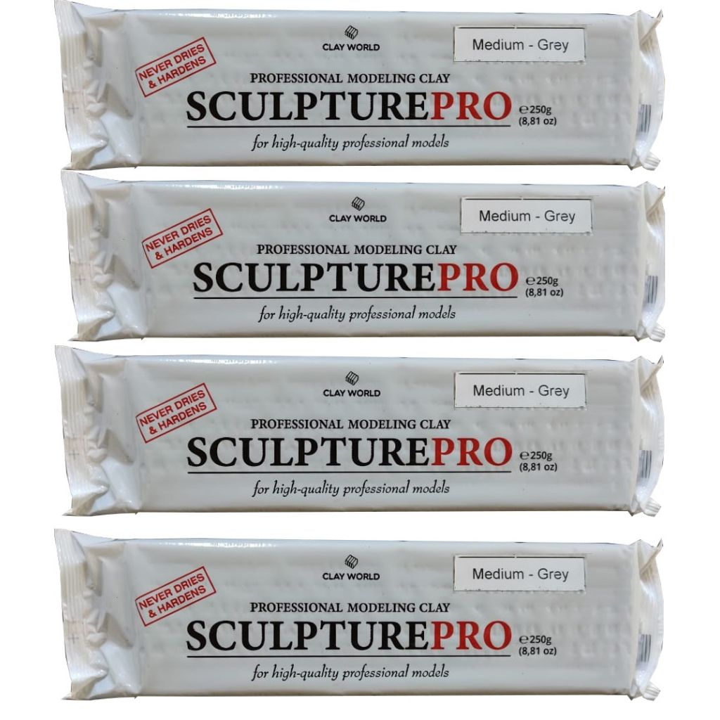 Clay World Sculpture Pro - 1 KG - Grey (Medium) | Art Lounge