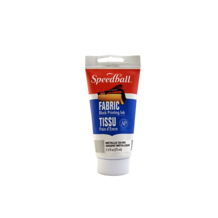 Speedball Fabric Block Printing Ink Metallic Silver - 75 ML | Art Lounge