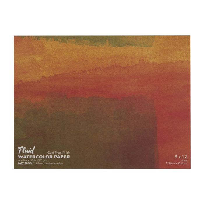 Speedball Fluid Watercolour Paper - Medium 300 GSM - 9 x 12" Easy Block