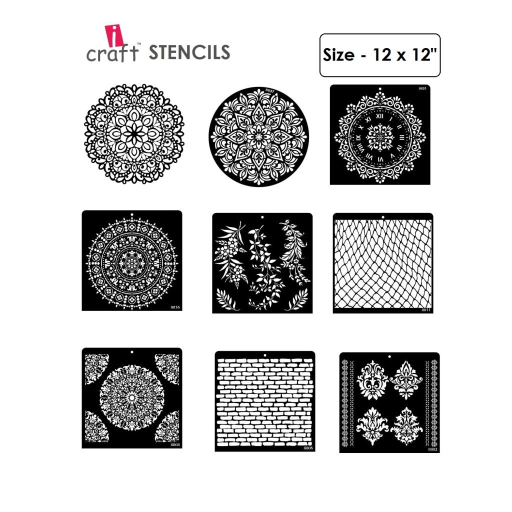 iCraft Large Stencils - 12 x 12"| Art Lounge